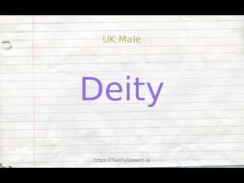 How to pronounce deity