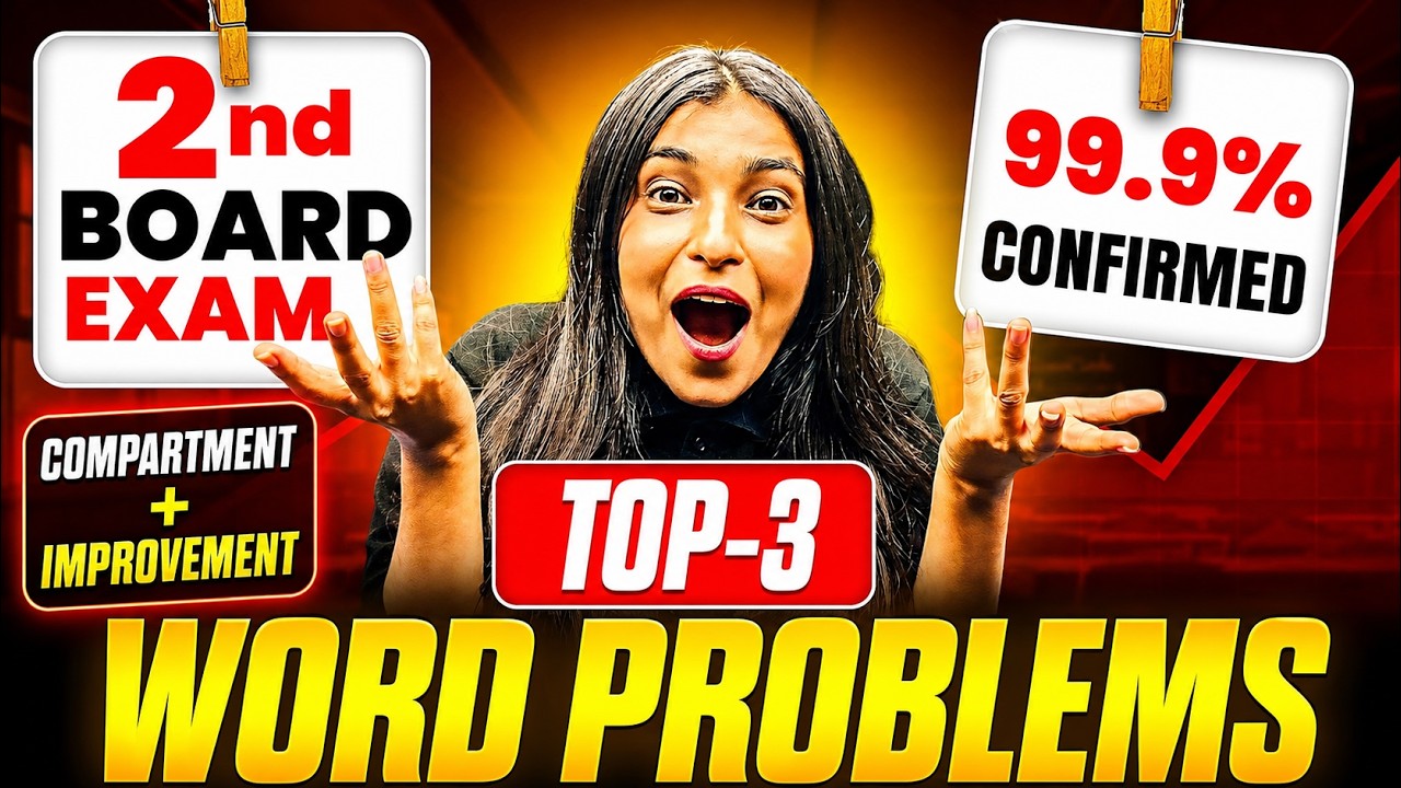 Top 3 Most Important Maths Word problems🔥 CBSE Class 10 Maths Compartment Exam 2026 | Shikha Ma'am