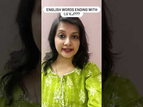 #english #spellingRules #spellings #phonics #reading #words ending with i, u,v j