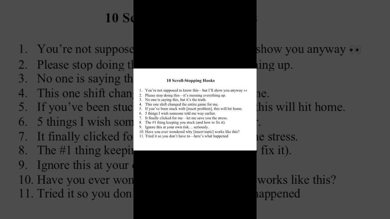 These 10 scroll-stopping hooks will instantly level up your content game! #greattips