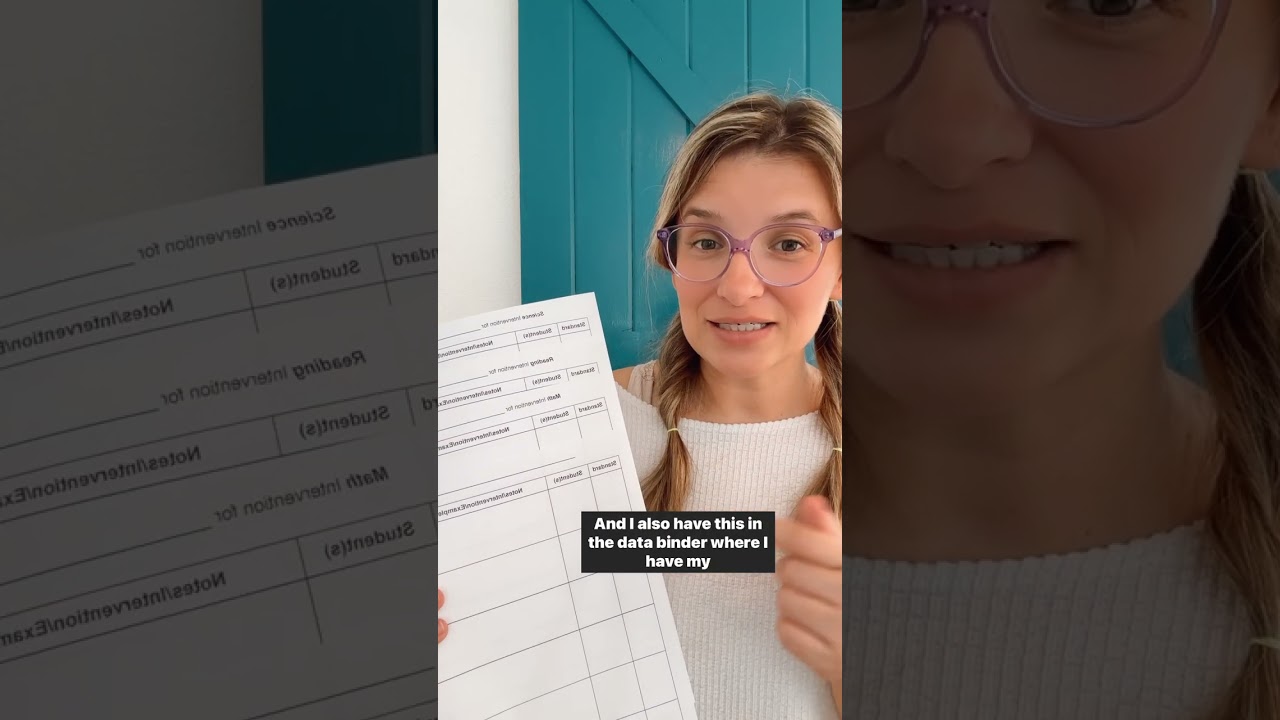 data binders and data trackers for teachers #shorts