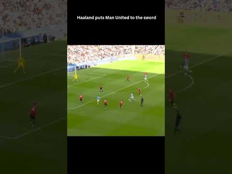 Haaland Hat Trick v Man United #footballshorts #hattrick #haaland