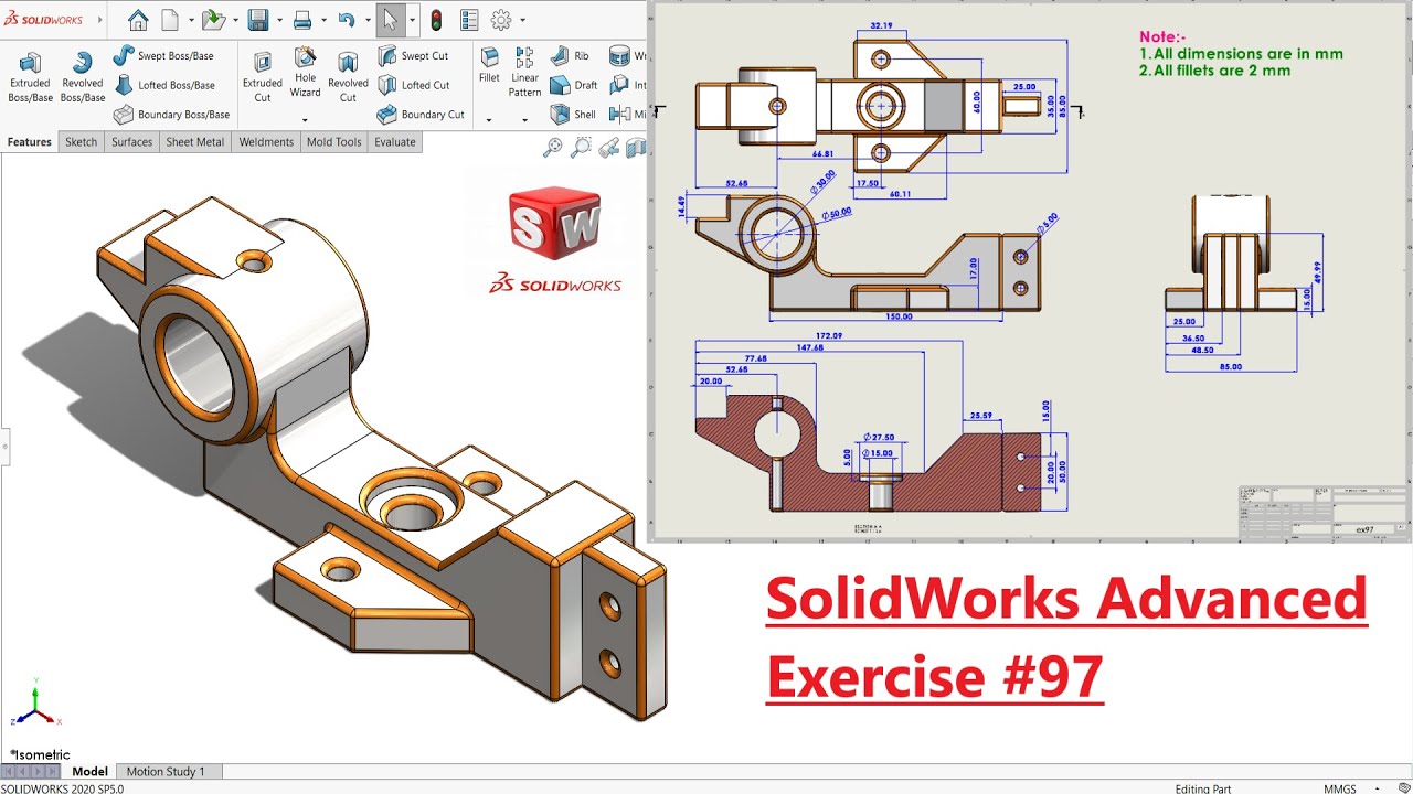SolidWorks Advanced Exercise 97 | Solidworks Tutorial