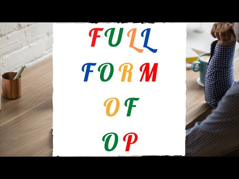 FULL FORM OF OP || WHAT IS THE FULL FORM OF OP ? #Shorts