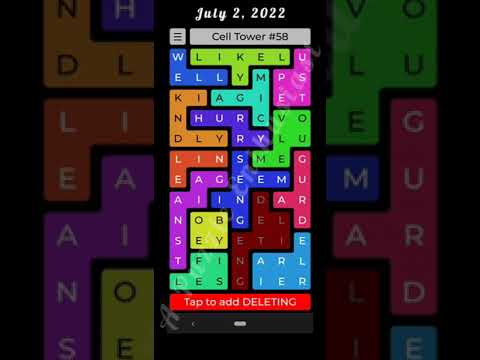 CellTower 58 - July 2, 2022 #Celltower #58 #July2 #aPuzzleEnthusiast #ape #wordle