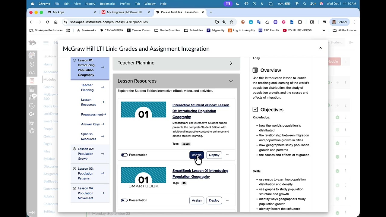 McGraw-Hill Canvas Integration