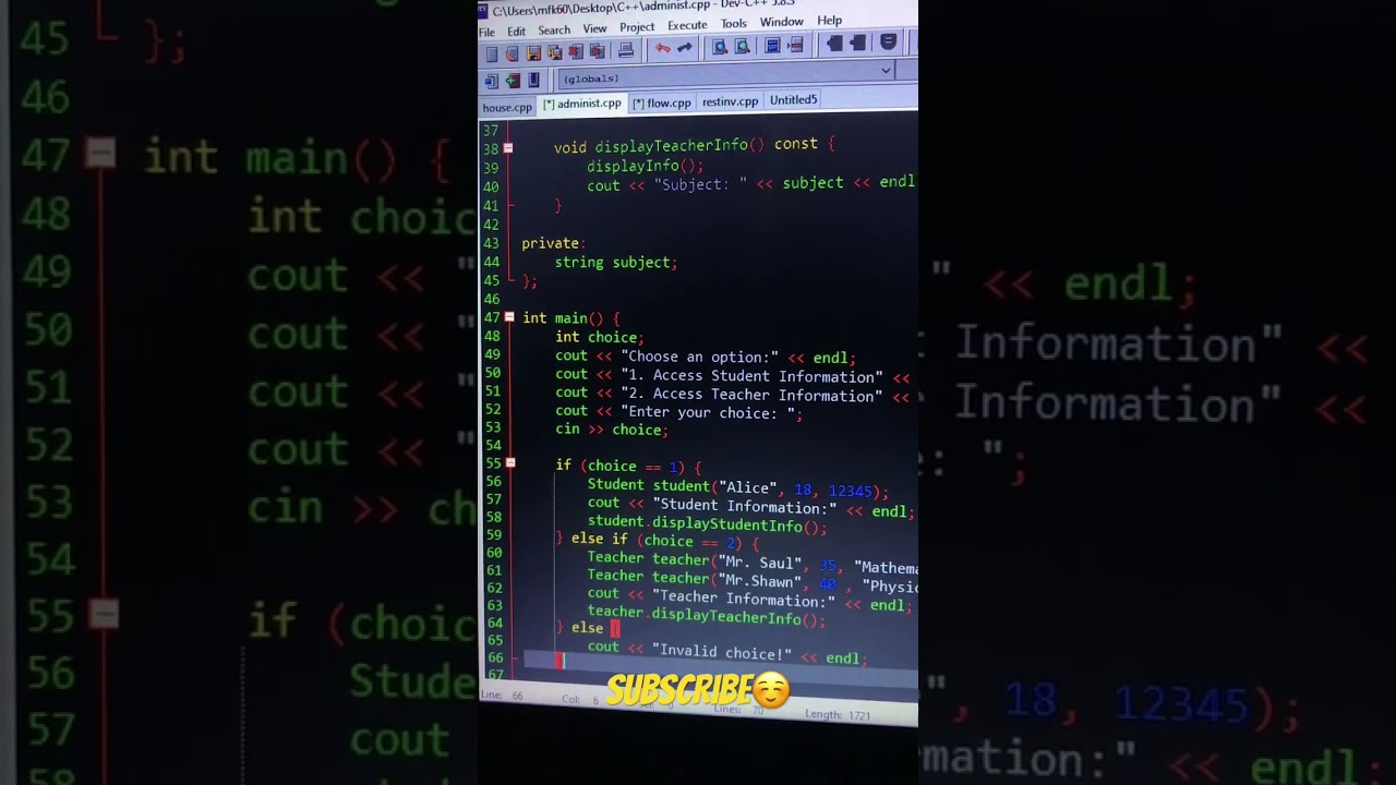 administration access IDE dev c++ #cppprogramming