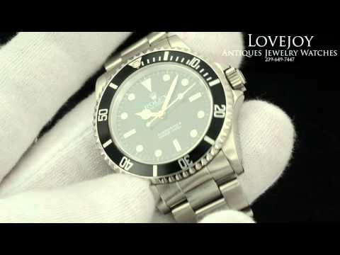 Rolex Watch Mens Black Dial Submariner 14060M Non Date Stainless Steel Automatic