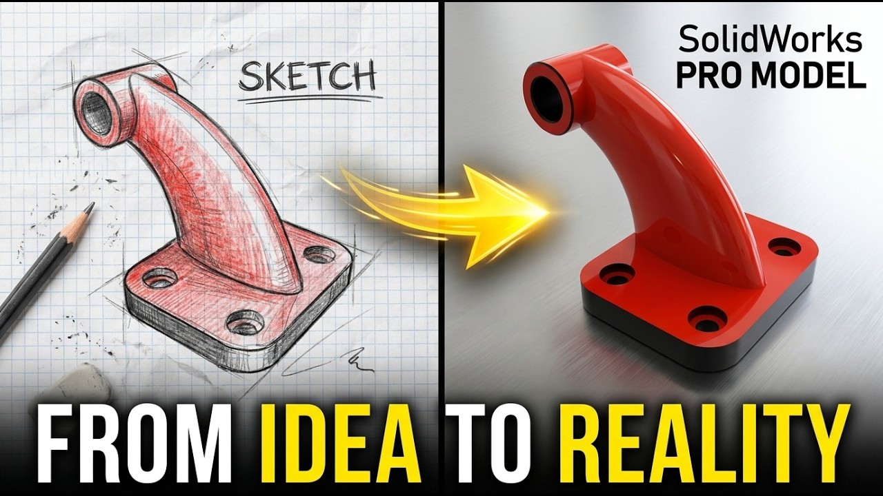 3D Sketch to Finished Part | SolidWorks LOFT Workflow