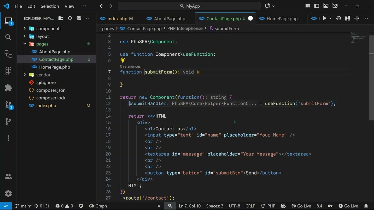 How to call PHP function from JavaScript — Day 7 (PhpSPA Tutorial)