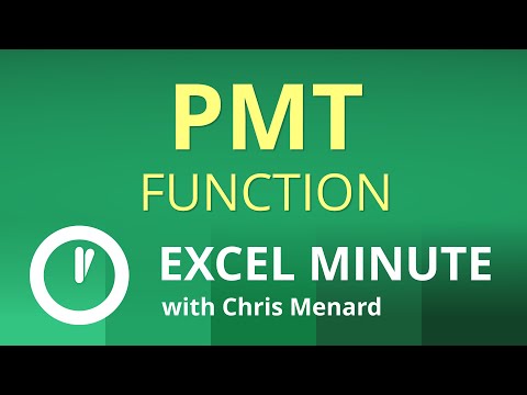 Excel PMT Function - house or car loan payment | Excel One Minute Quick Reference