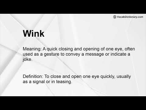 Wink Meaning