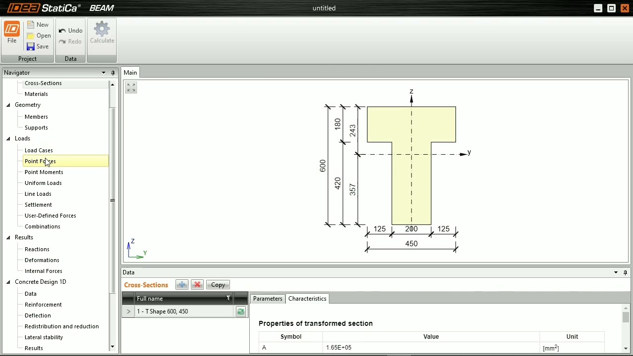 Reinforced Concrete Beam Analysis in IDEA STATICA