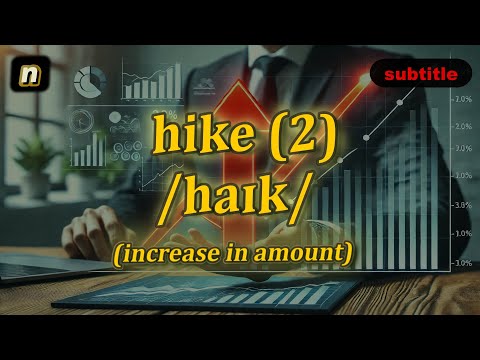 [n] Hike meaning (increase in amount) with 5 examples