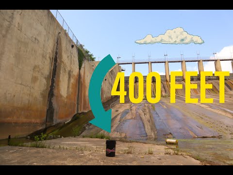 400 Foot Baseball Throw Into Bucket!