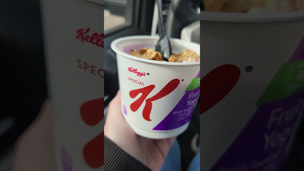 Kelloggs Special K- Fruit & Yogurt! Thank God for work cafés! 😋 #yummy #shorts