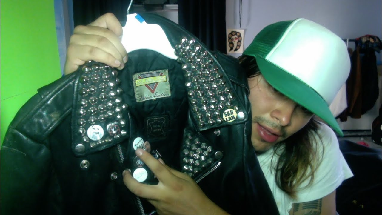 My Punk Jacket Collection - Studded Crust Vest, Studded Jeather Jacket- Punx Oi Oi