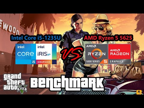 Intel Core i5-1235U vs AMD Ryzen 5 5625U - Grand Theft Auto V Benchmark
