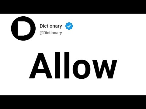 Allow Meaning In English