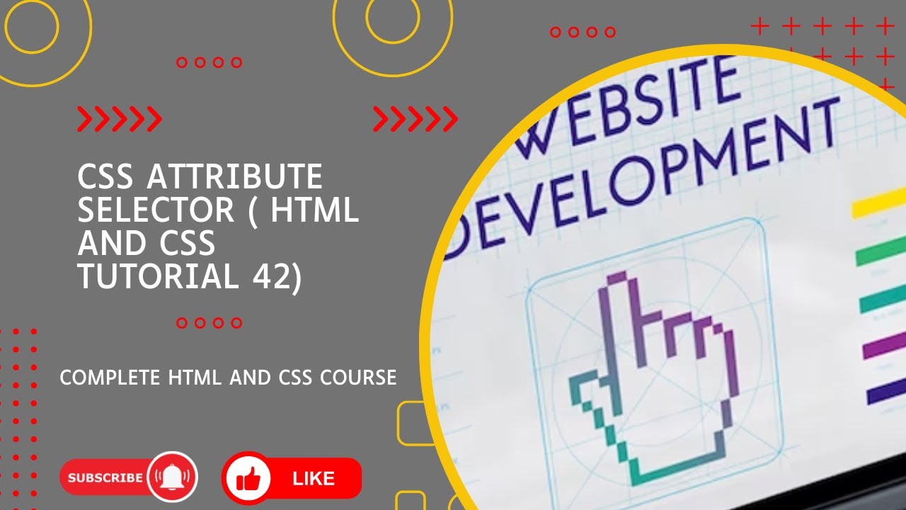 CSS Attribute Selector | HTML and CSS tutorial 42 | beginner to advance | complete course HTML  CSS