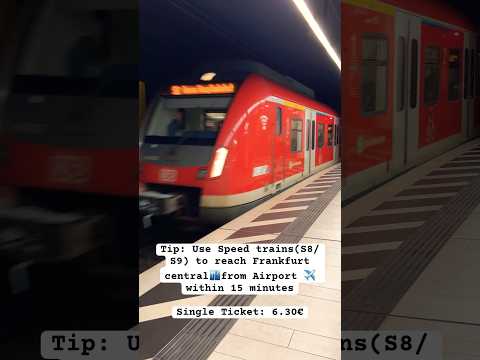 Frankfurt Airport to Central in 15 minutes, use trains S8/S9 from airport #train #travel #frankfurt