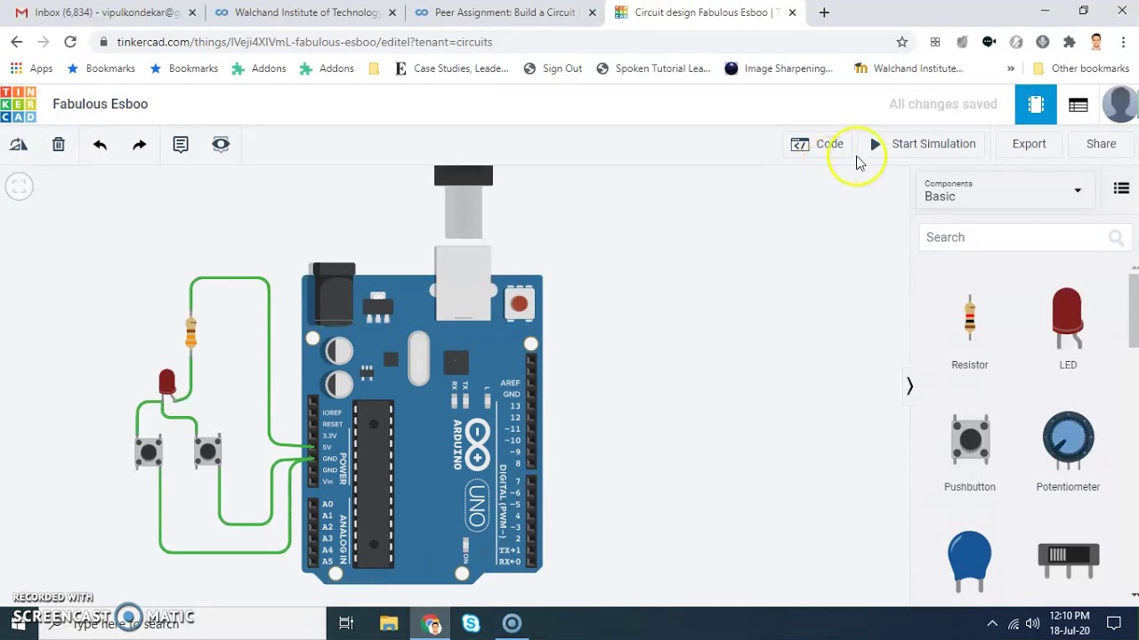 Interfacing with the Arduino:Peer Assignment: Build a Circuit