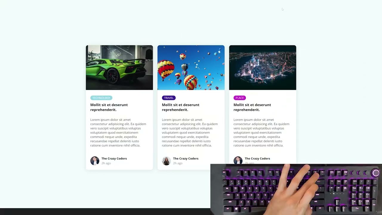 ASMR Programming - Blog Card with CSS - No Talking