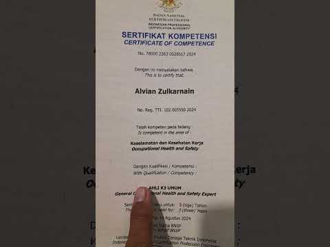Perbedaan sertifikat Ahli K3 umum BNSP dengan sertifikat K3 Umum BNSP level operator