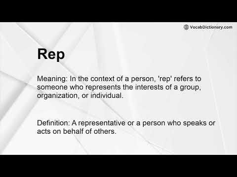 Rep Meaning