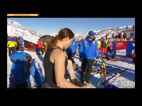 Woman Skier Hot Moment