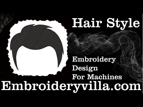 Hair Style Embroidery design pattern for Embroidery Machines ...