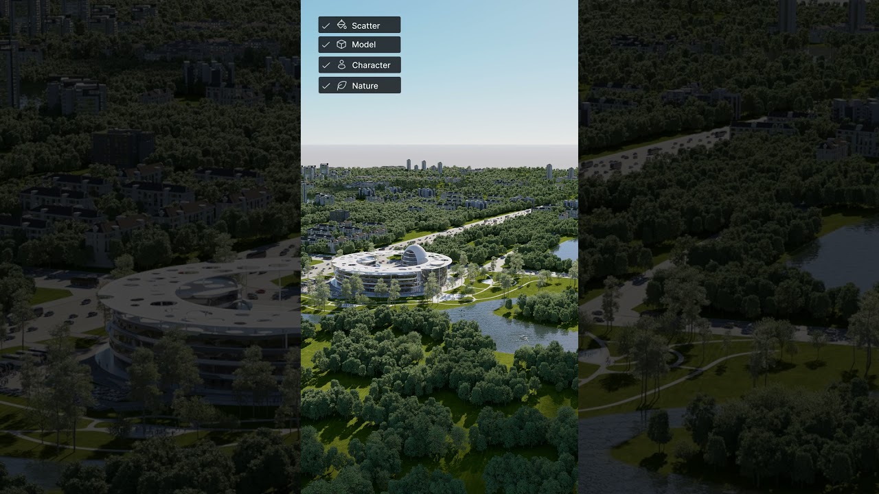 Stunning aerial-view city landscape step by step #shorts #urbanplanning #architecture