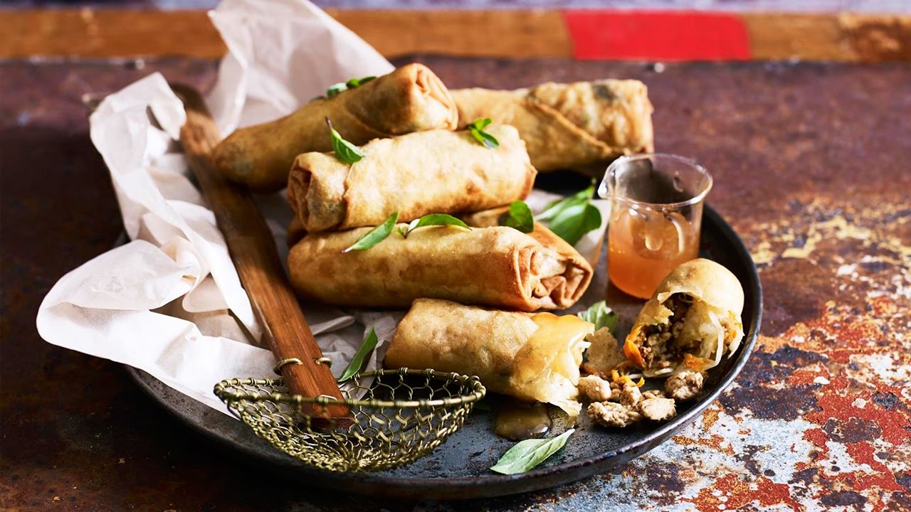 Chicken Spring Rolls Recipe | myfoodbook