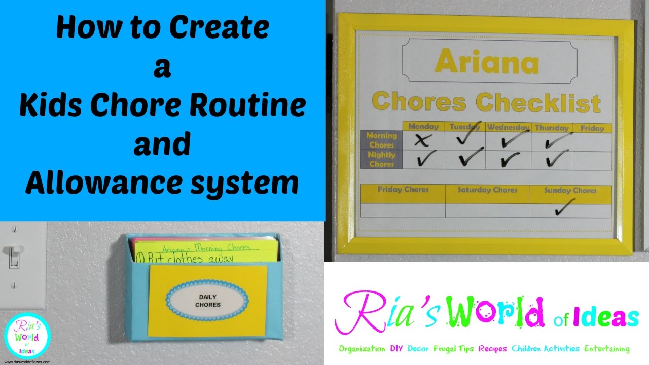 Kids Chore Routine and Allowance system