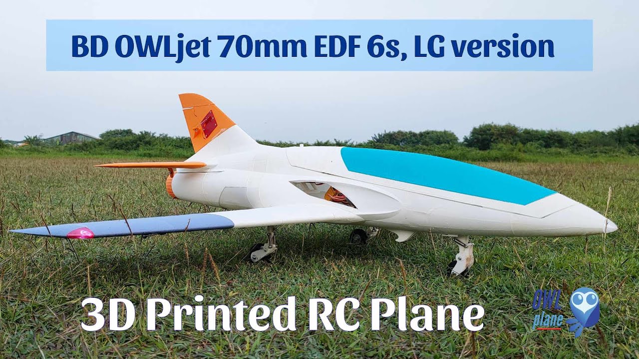 3D Printed RC Plane - BD OWLjet - 70mm EDF | www.OWLplane.com