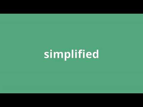 what is the meaning of simplified