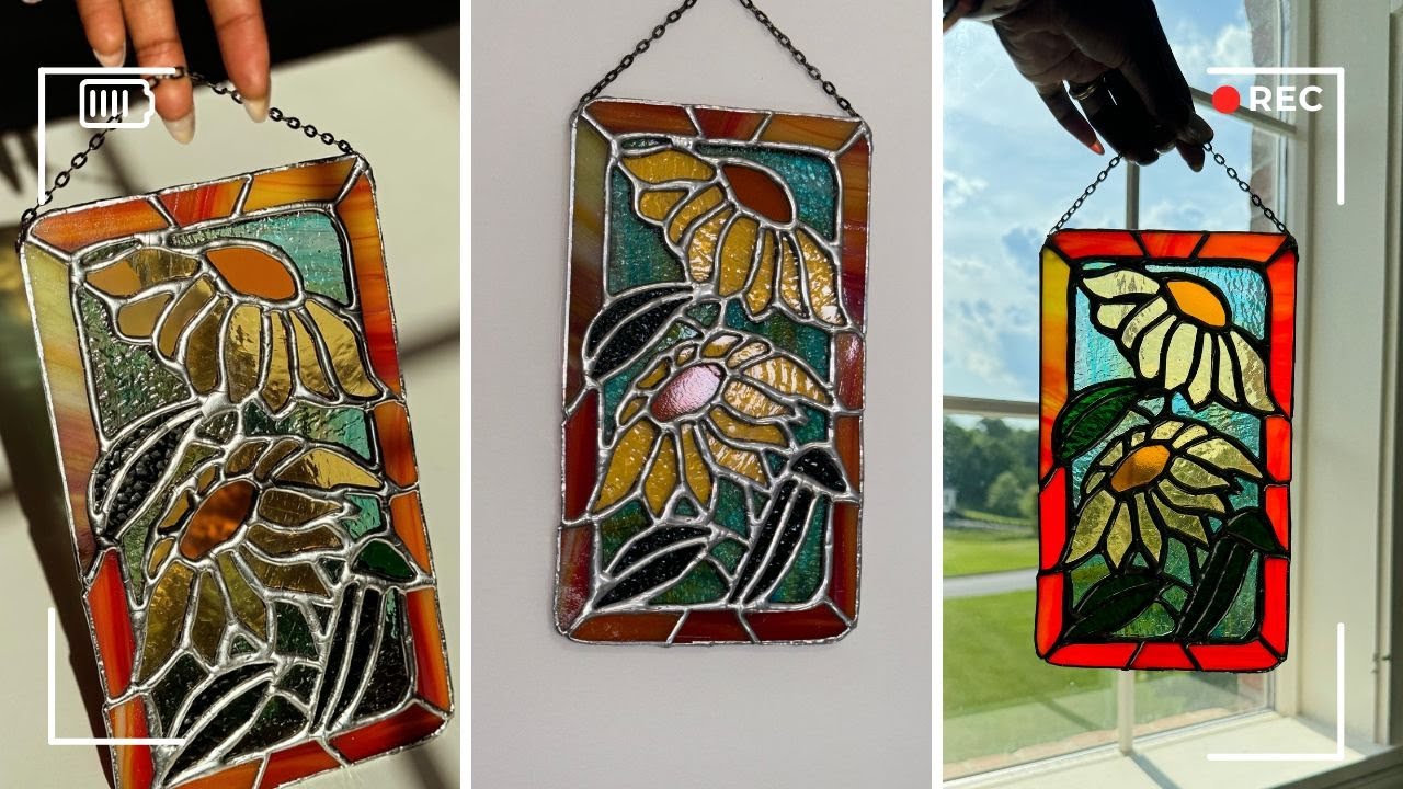 DIY Stained Glass Sunflower Sun-catcher Tutorial | Part 1: Cutting & Preparing