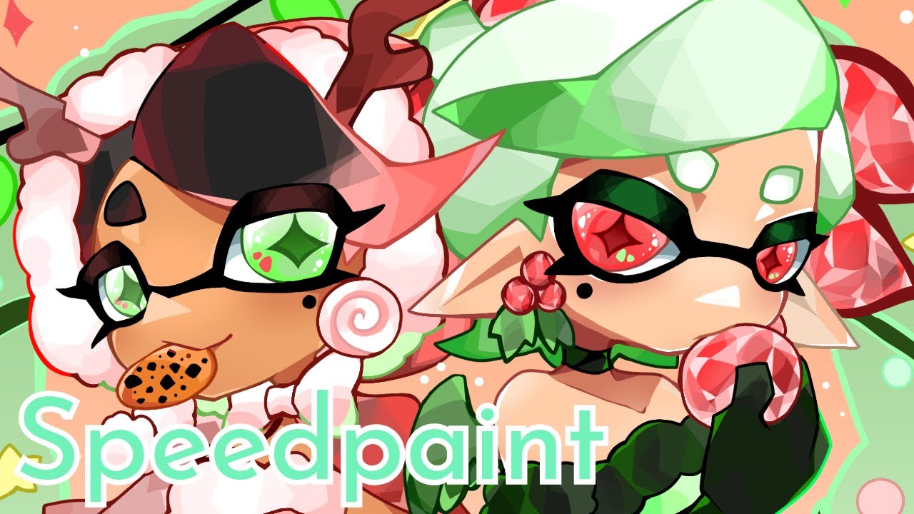 Christmas Squid Sisters - Splatoon Speedpaint