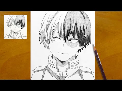 How to draw Shoto Todoroki from My Hero Academia || Anime drawing tutorial || Shoto sketch