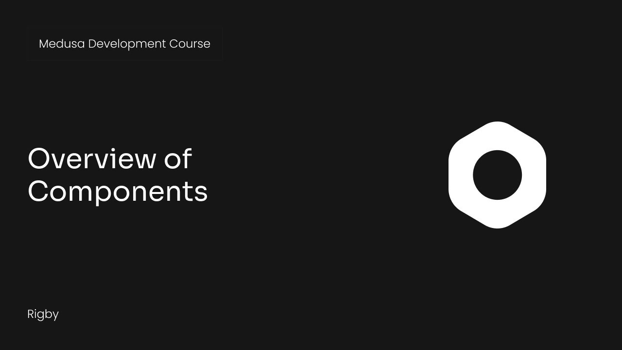 Overview of Components | Medusa Development Course