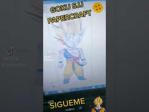 GOKU SUPER SAYAYIN PAPERCRAFT CHIBI /PAPEL/MANUALIDADES/ARTE/PAPEKURA /PAPELOCO