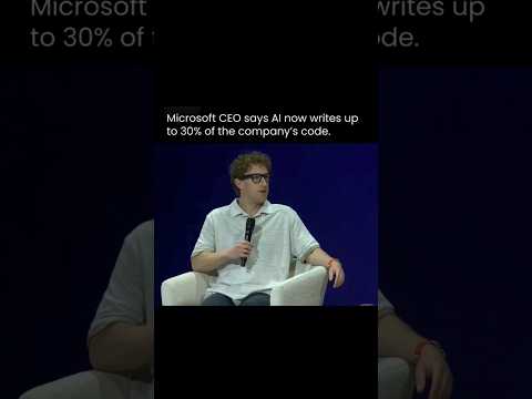 AI writes 30% of Code in Microsoft 🤯 | #shorts #chatgpt #ai #markzuckerberg