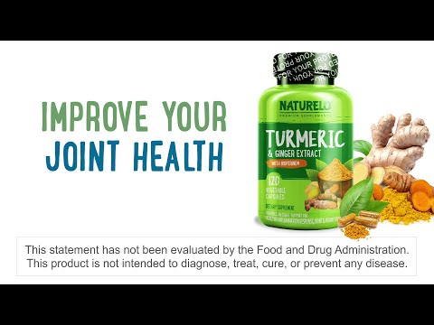 NATURELO Organic Turmeric Powder and Ginger Extract with BioPerine