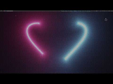 Heart Shape Hexagons : KDE GLSL Shader Live Wallpaper