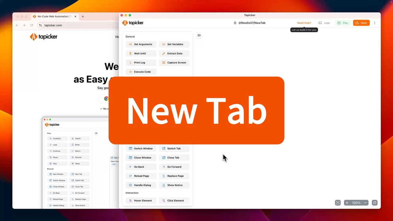 New Tab | Tapicker
