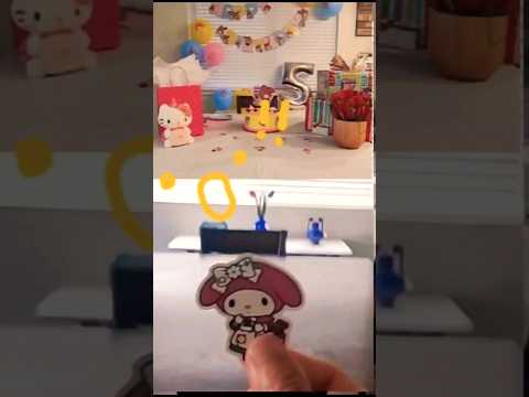 Easy and Cheap My Melody Birthday Cake Theme #shorts #birthday #birthdaycake #mymelody