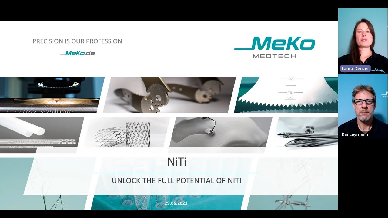 Nitinol Webinar 2023 | MeKo MedTech Materials Webinar Series