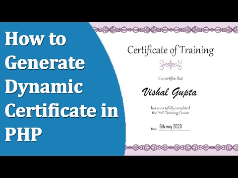 Learn How to Generate Dynamic Certificate in PHP - Mind Luster