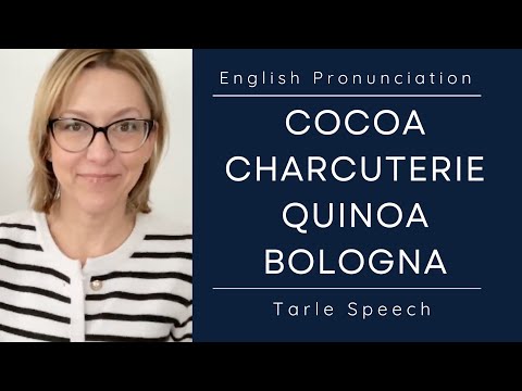 Difficult to Pronounce Foods - COCOA CHARCUTERIE QUINOA BOLOGNA in American English #learnenglish