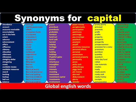 40 synonyms for capital| what is the synonyms for capital| which word is the most similar to capital
